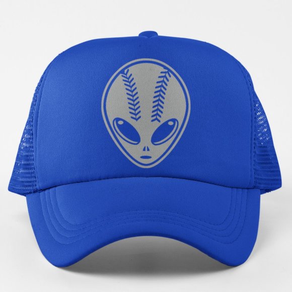 Team Fans | Accessories | New Las Vegas 5s Alien Head Logo Foam Trucker Mesh Snapback Hat Royal ...